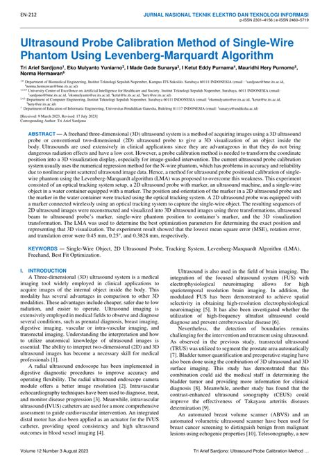 Pdf Ultrasound Probe Calibration Method Of Single Wire Phantom Using