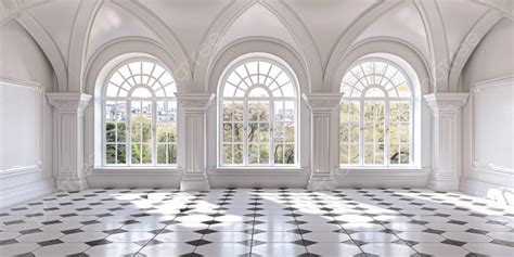 대리석 바닥과 아치형 창문이 있는 화려한 복도웅장한 창문 화려한 복도 대리석 바닥 아치형 창문 배경 일러스트 및 사진 무료 다운로드 Pngtree