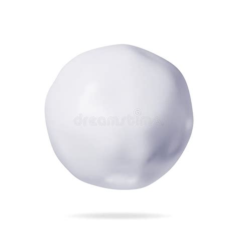 3d Snowball Isolated Render Snow Ball Ice Stock Vector Illustration