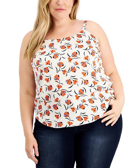 Bar Iii Plus Size Floral Print Camisole Created For Macys Macys