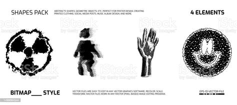 유니버설 트렌디 기하학적 모양 벡터 비트 맵 디더링 텍스처로 설정됩니다 0명에 대한 스톡 벡터 아트 및 기타 이미지 0명 2000년 3차원 형태 Istock