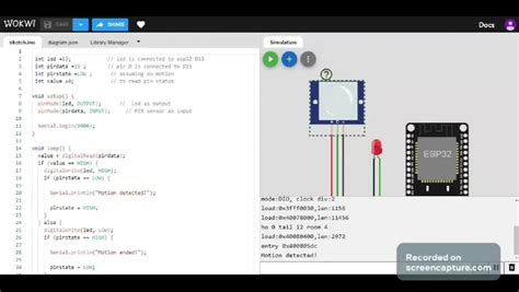 malarveni saravanan on linkedin wokwisimulator esp32 pirsensor motiondetection