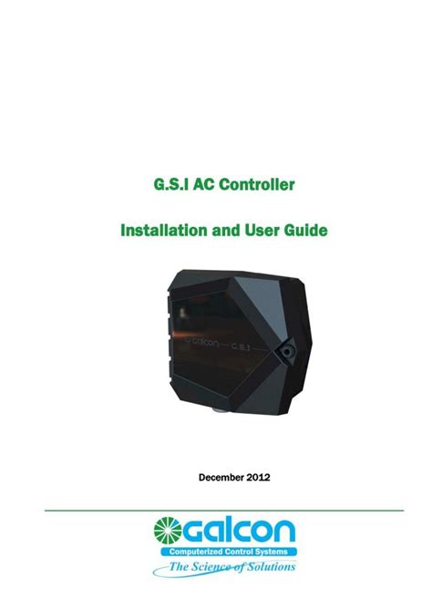 Pdf G S I Ac Controller Installation And User Guide G S I