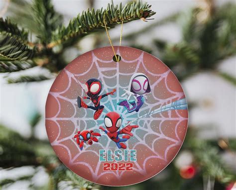 Personalized Spiderman Ornament Spiderman Christmas Ornament Etsy