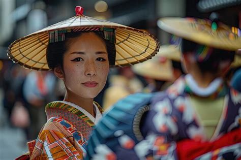 Premium Photo A Woman Wearing A Hat And Holding A Fan
