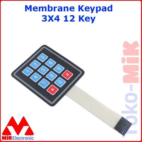 Jual 3x4 Matrix 12 Key Membrane Switch Keypad Keyboard Shopee Indonesia