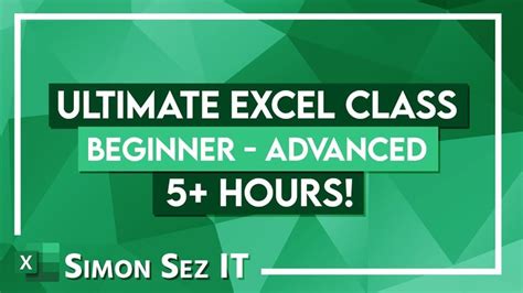 The Ultimate Excel Tutorial Beginner To Advanced 5 Hours