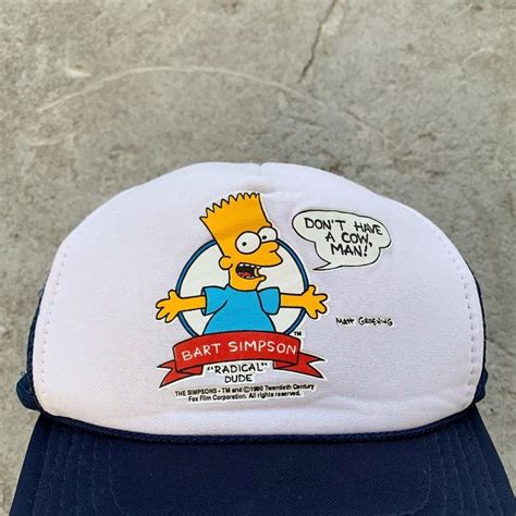 Vintage Vintage The Simpson Bart Simpson Radical” Dude Trucker Hat