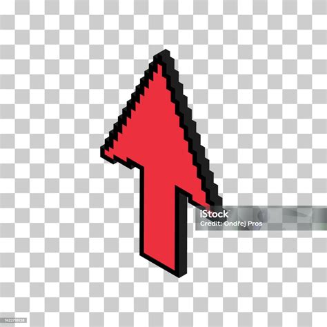 Arrow Isometric Pixel Icon Web Cursor Click Mouse Symbol Computer