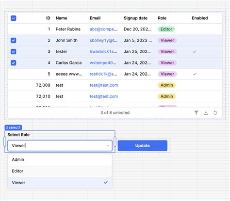 Check Rows In A Retool Table Update A Database Tablerft 2 By Paulo