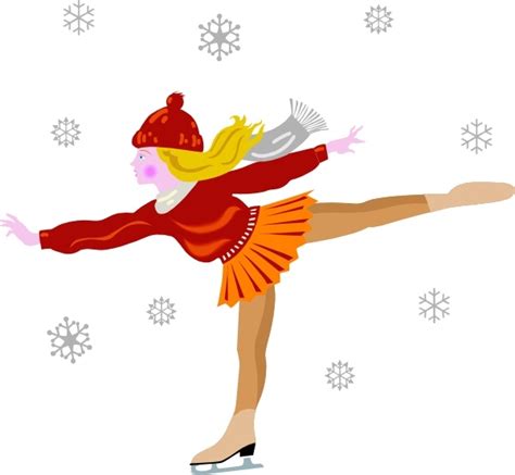 Ice Skating Clip Art Free Vector In Open Office Drawing Svg Svg
