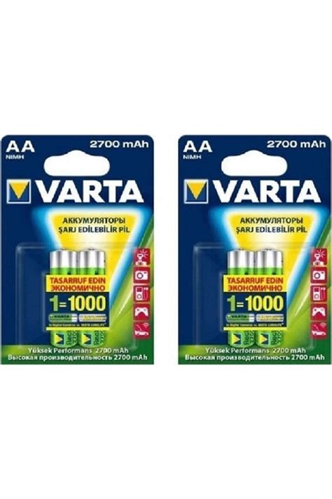 Varta 2700 Mah Aa Şarjlı Pil 4'lü Fiyatı, Yorumları - Trendyol