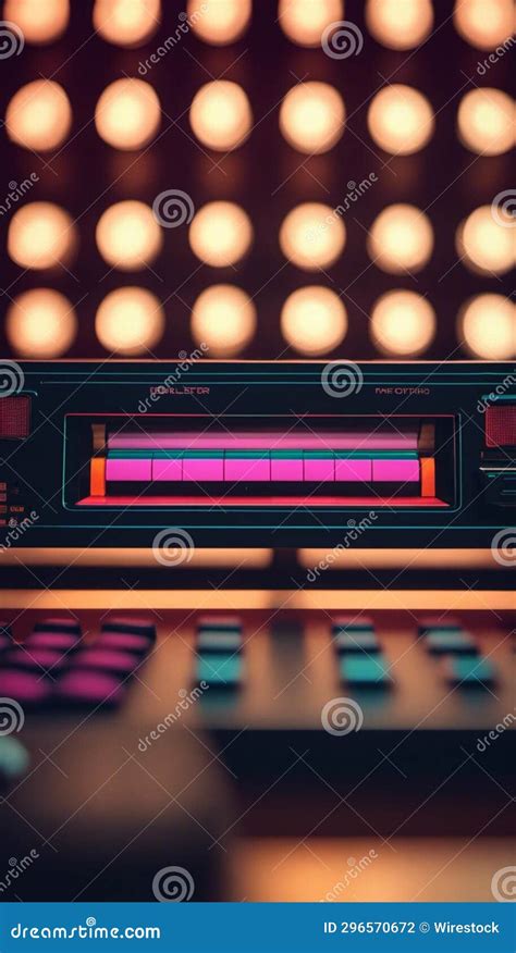 Illustrazione Di Un Telecomando Situato Davanti A Un Vecchio