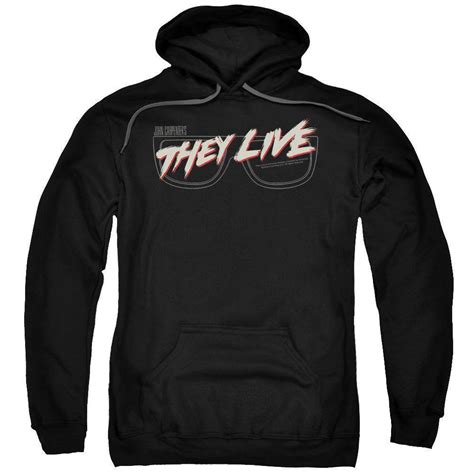 They Live Glasses Logo Hoodie Rocker Merch