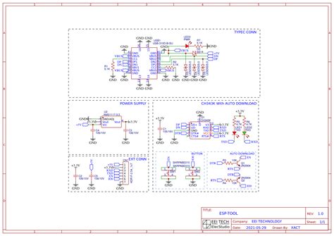 Esp Tool Esp32 Esp8266烧录器 嘉立创eda开源硬件平台