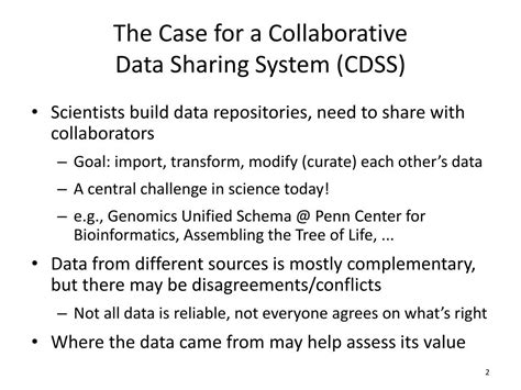 Ppt Collaborative Data Sharing With Mappings And Provenance