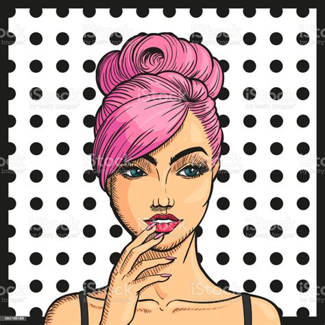 Vector Pop Art Woman Stock Illustration Download Image Now Adult