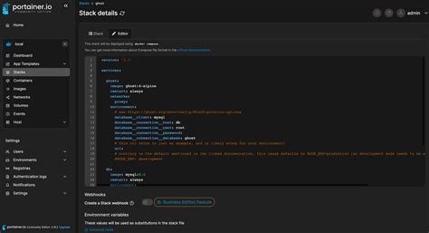 Kurztipp Stacks In Portainer F R Docker Compose