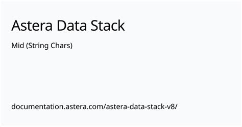 Mid String Chars Astera Data Stack