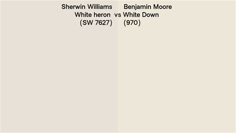 Sherwin Williams White Heron Sw 7627 Vs Benjamin Moore White Down