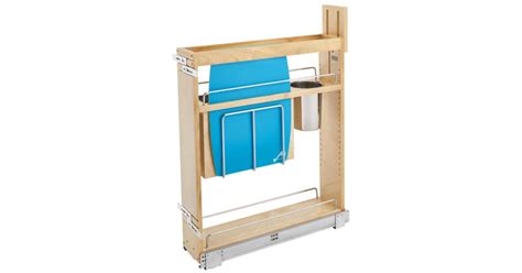 Rev A Shelf 448KB BCSC 5C Wood Classics Soft Close 6 W Pull Out Base Cabinet Knife Block