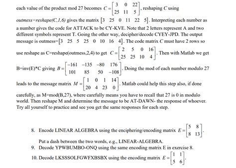 Solved The Following Three Problems Are Again Hill Cypher