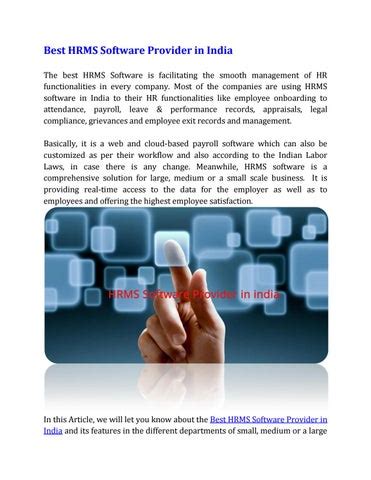 Best Hrms Software Provider In India By Netcreativemind Issuu