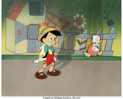 Pinocchio Production Cel Courvoisier Setup Walt Disney 1940