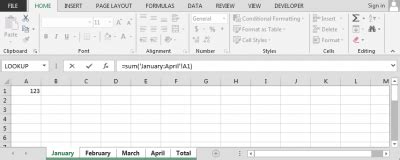 Summing Values From Different Sheets For The Same Cell Address