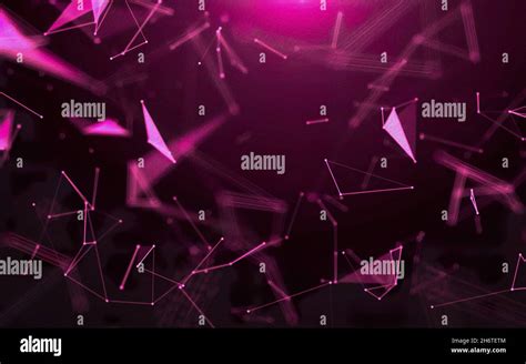 Abstract Science Background With Particles And Plexus Connected Lines Network Connection Plexus