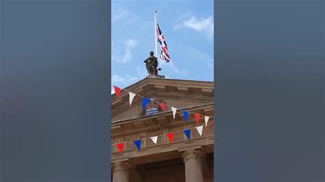 Lovely View Of Newark Town Hall With Cornation Flag Flying Proudly