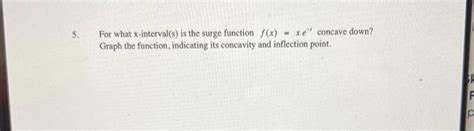 Solved 5 For What X Interval S Is The Surge Function