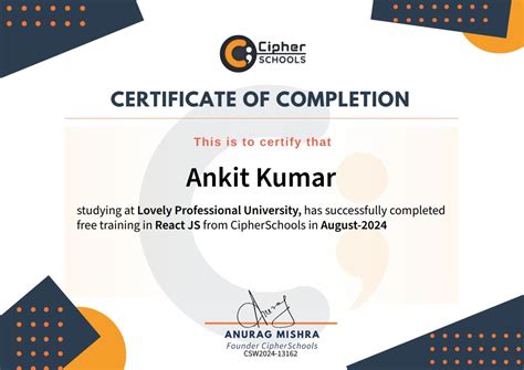 Ankit Kumar Prasad On Linkedin Cipherschools Programming React