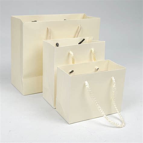 종이쇼핑백 10개 묵음 아이보리 더원디스플레이