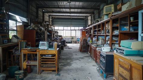 Cluttered Warehouse Interior Stock Illustration Illustration Of Light Cabinets 335529047