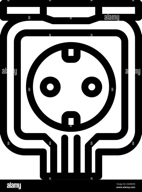 Weatherproof Socket Line Icon Vector Weatherproof Socket Sign