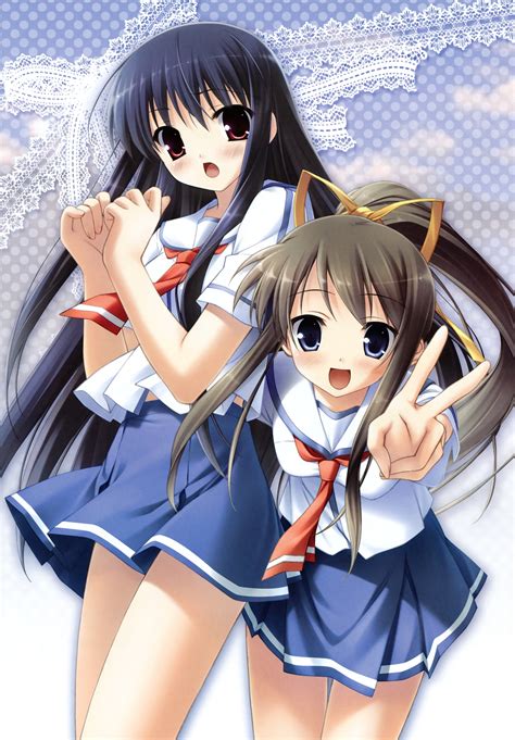 The Big Imageboard Tbib 2girls D Absurdres Black Hair Blue Eyes