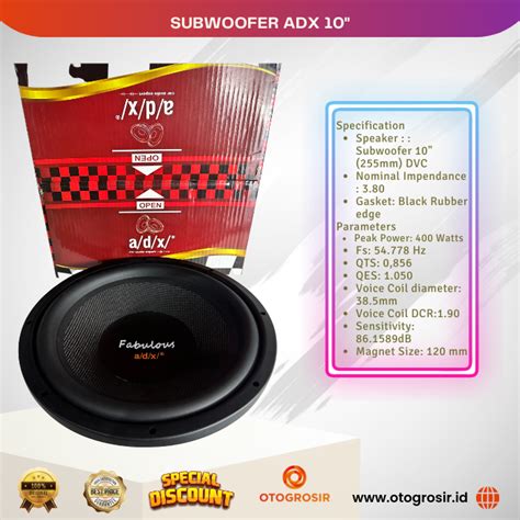 Jual Subwoofer ADX 10 12 Inch Double Coil Shopee Indonesia