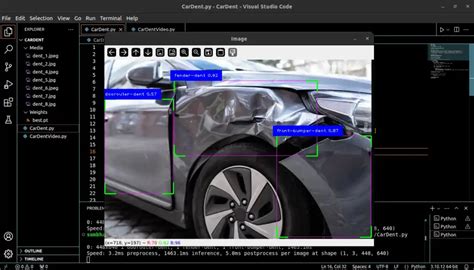 Car Damage Detection Using Python Yolov8 And Opencv