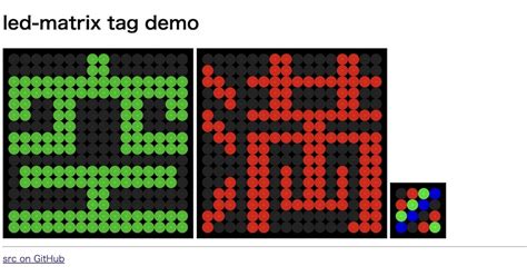 Ledマトリクス風表示拡張タグ Ledmatrix Element And Led Matrix Tag