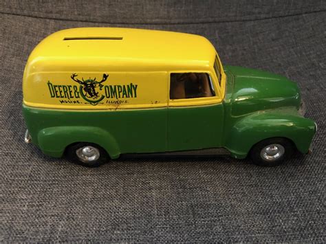 Vintage Ertl John Deere Panel Truck Coin Bank Etsy