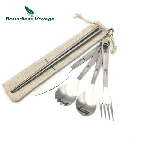 120us 20 Offtitanium Fork Spork Knife Chopsticks Tableware