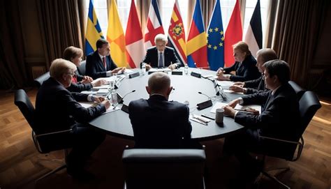 Premium Photo Gathering Of Seven Presidents Around The Round Un Table