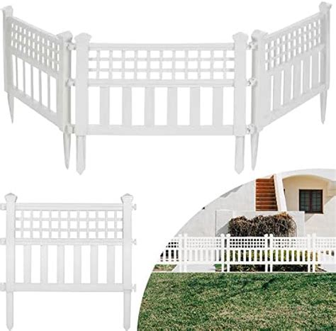 Saving Hub Garden Picket Fence Interlocking Plastic Fence Outdoor
