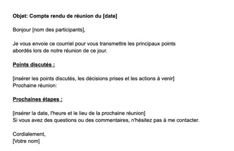 Mod Les De Compte Rendu De R Union Word Excel Powerpoint Mail