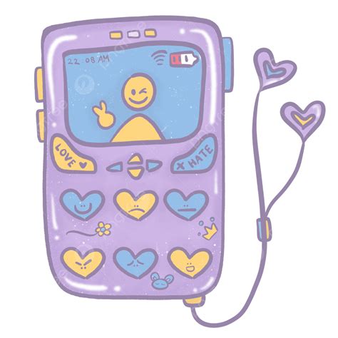 Gambar Emoji Ponsel Lucu Handphone Eomji Earphone Png Transparan
