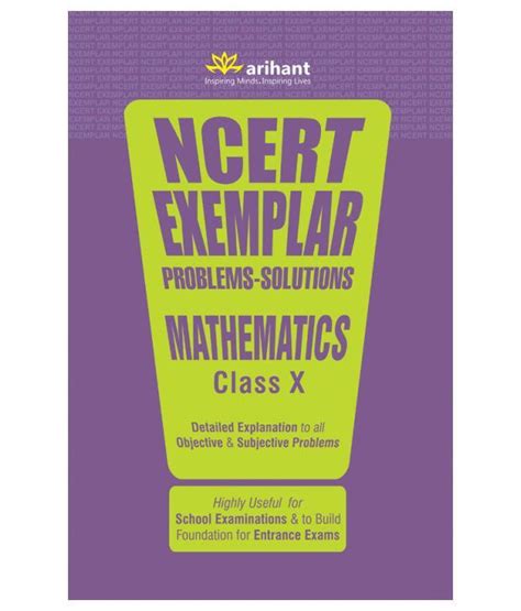 NCERT Exemplar Problems Solutions MATHEMATICS Class Th Paperback English Buy NCERT