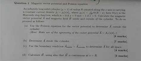 Solved An Infinitely Long Solid Cylinder Of Radius R Chegg