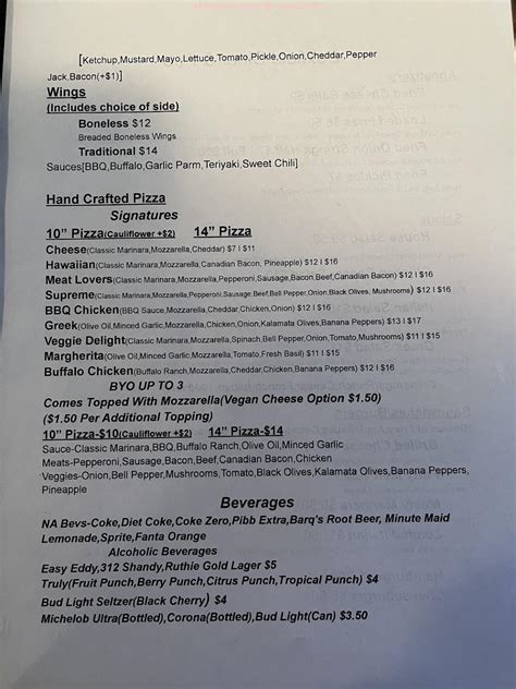 Online Menu Of Dexfield Diner And Pub Restaurant Redfield Iowa 50233