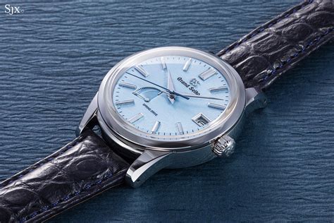 Up Close Grand Seiko Spring Drive Blue Snowflake” Sbga407 Sjx Watches